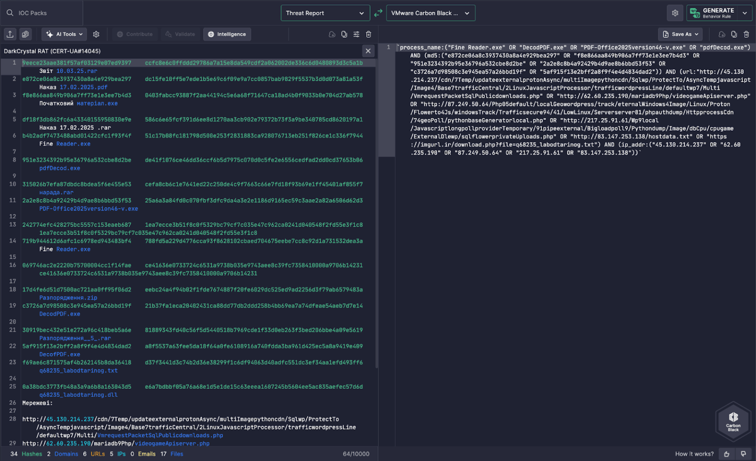AI-Generated Carbon Black Detection Rule for DarkCrystal RAT Campaign | SOC Prime