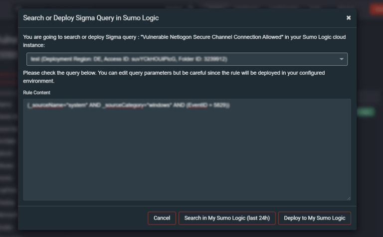 Sumo Logic Integration with Threat Detection Marketplace | SOC Prime