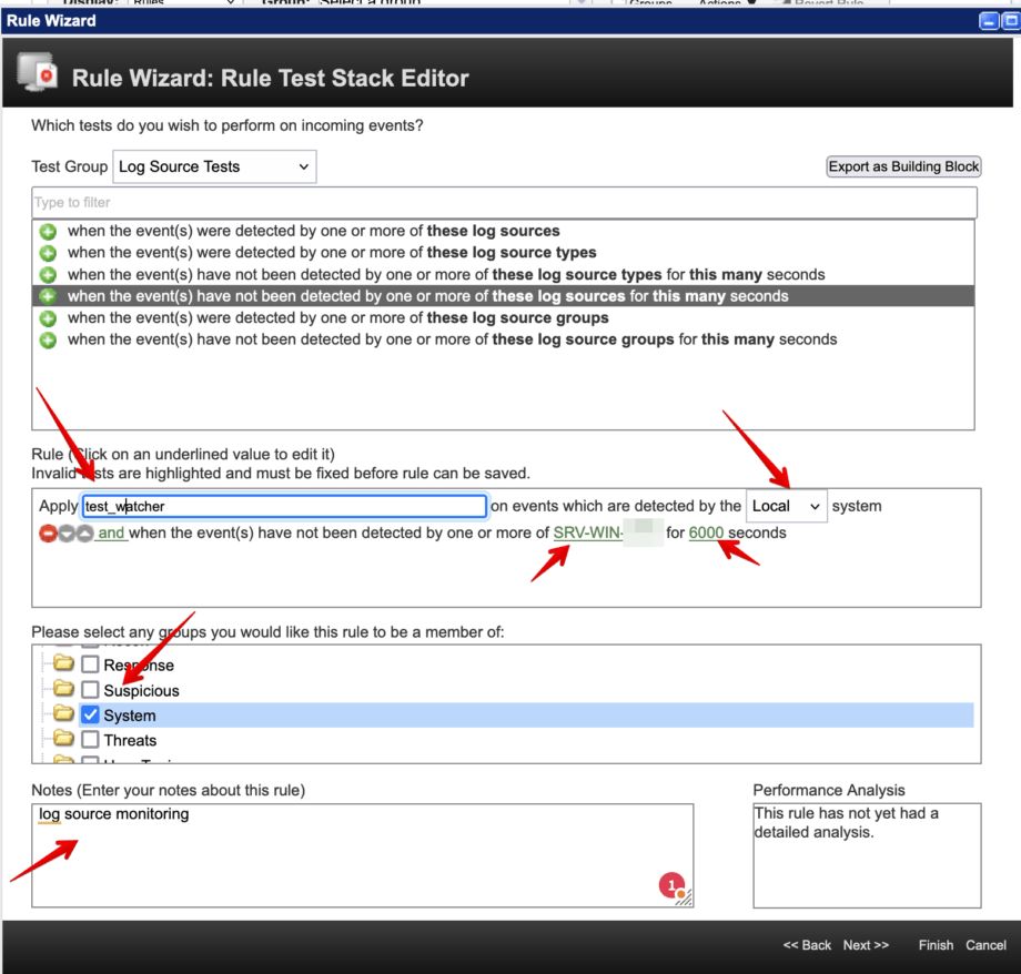 Ibm Qradar How To Create A Rule For Log Source Monitoring Source 2860
