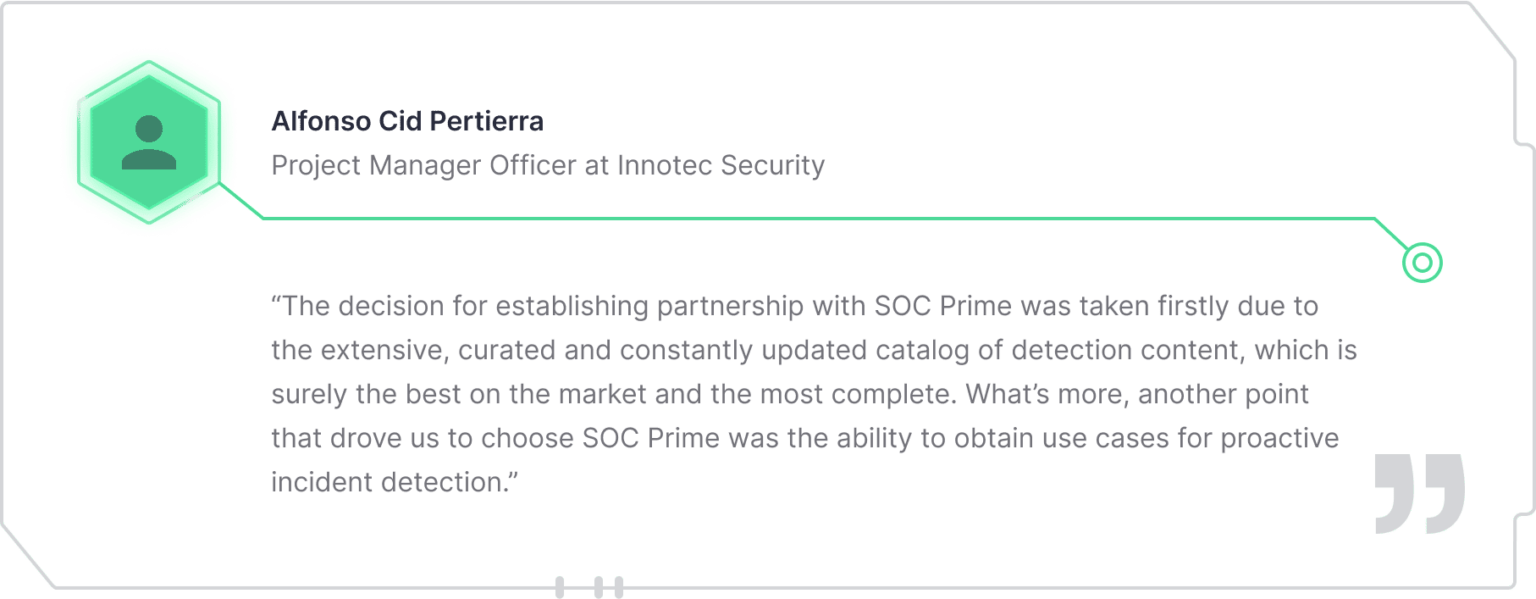 Innotec Security | SOC Prime | Customer Success Story