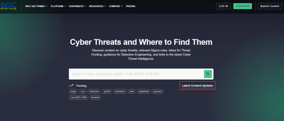 SOC Prime Cyber Threats Search Engine Now Includes Comprehensive MITRE ...
